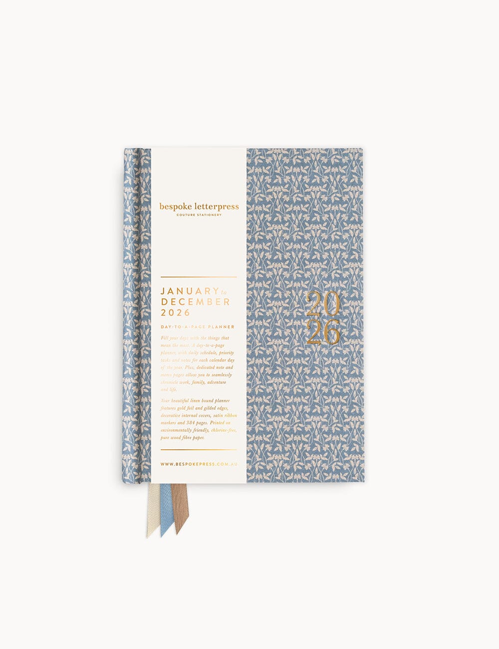 Bespoke Letterpress - 2026 Day to a Page Planner - Frost Bramble – Home ...